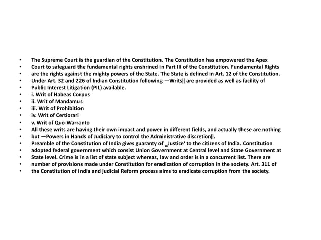 Prevention of corruption act 1947-2018. | PPTX | Law