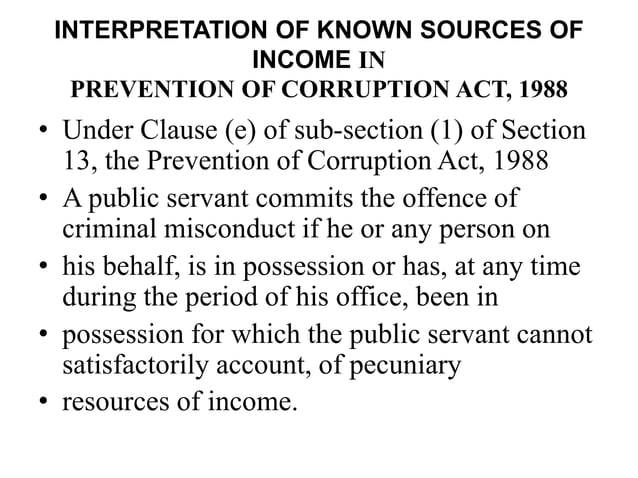 Prevention of corruption act 1947-2018. | PPTX | Law