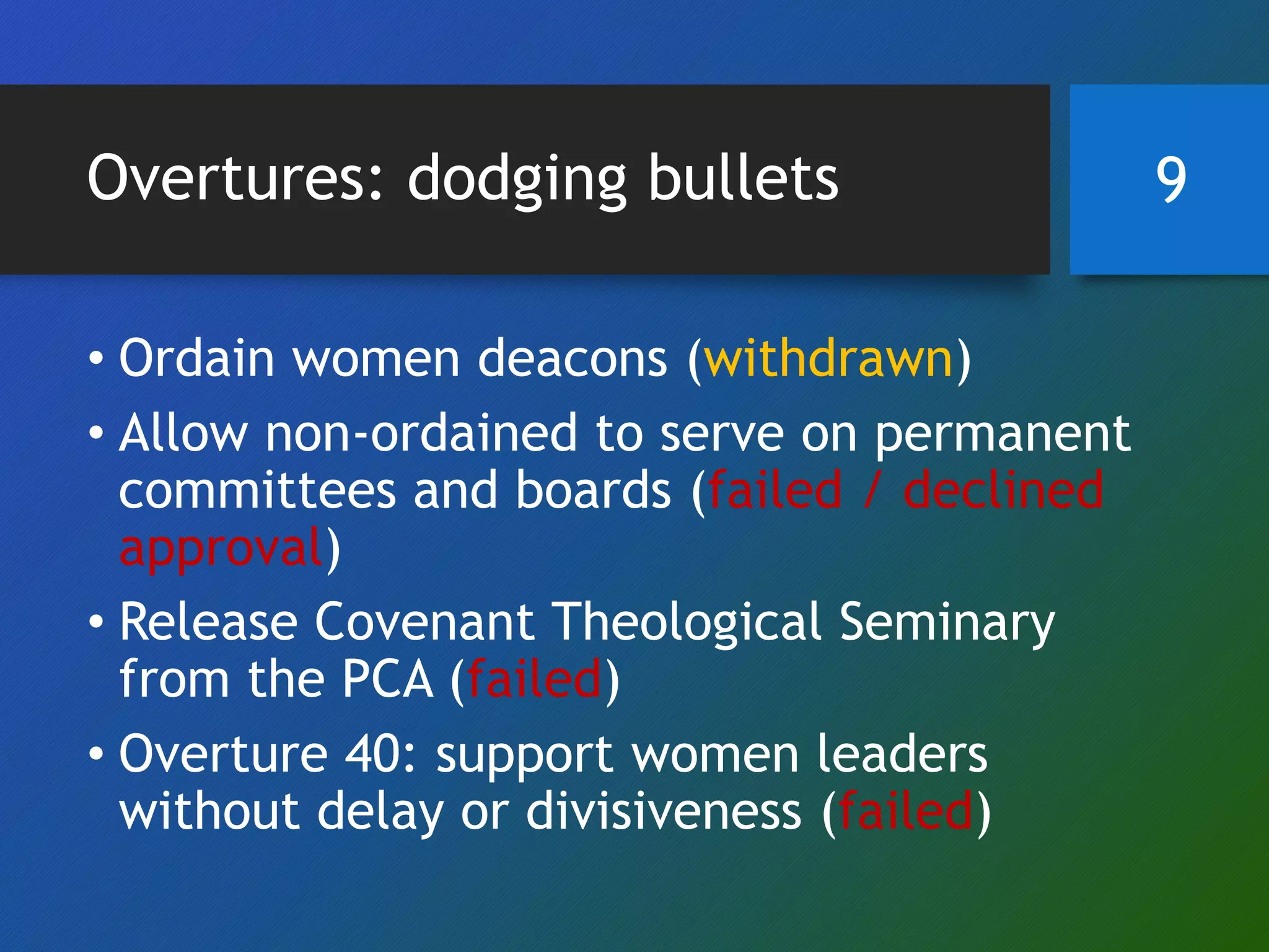 PCA General Assembly Report 2019 | PPT