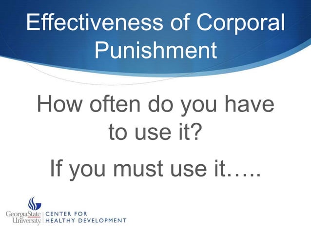 Spanking and Other Forms of Corporal Punishment: What Experts and ...