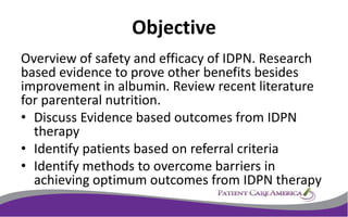 Intradialytic Parenteral Nutrition | PPTX