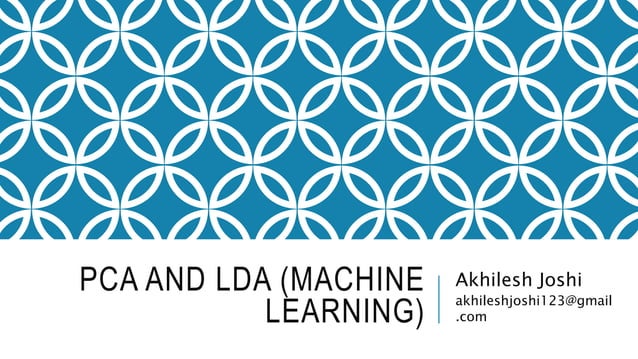 PCA and LDA in machine learning | PPTX