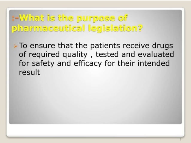 Pharmaceutical legislation | PPT