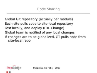 Scaling Puppet Usage to a Global Organization | PDF | Web Development | Internet