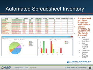 PCAOB Audit Alert #11: New Internal Control Testing Standards & Excel ...