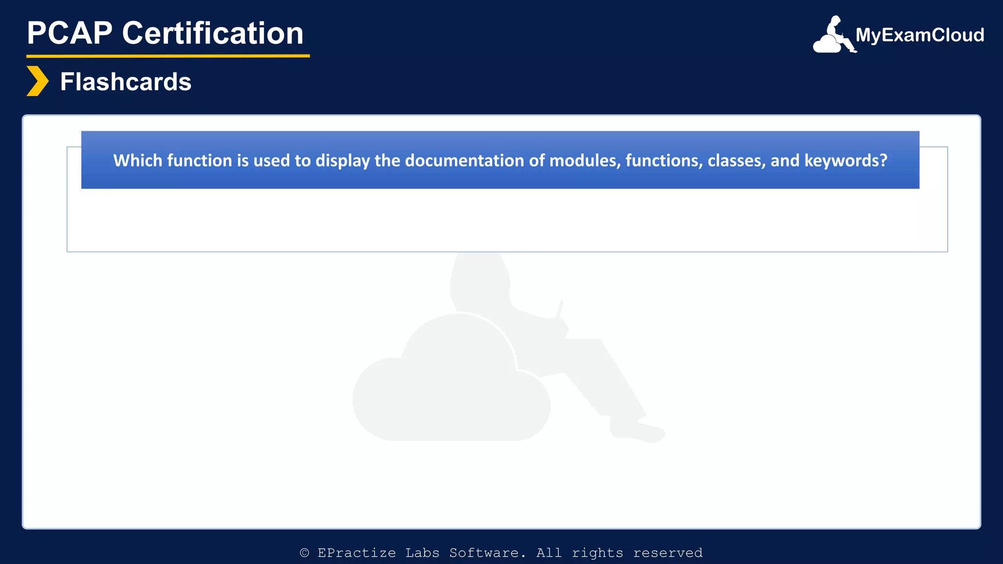 PCAP Certification Mini Flashcards by MyExamCloud | PPT