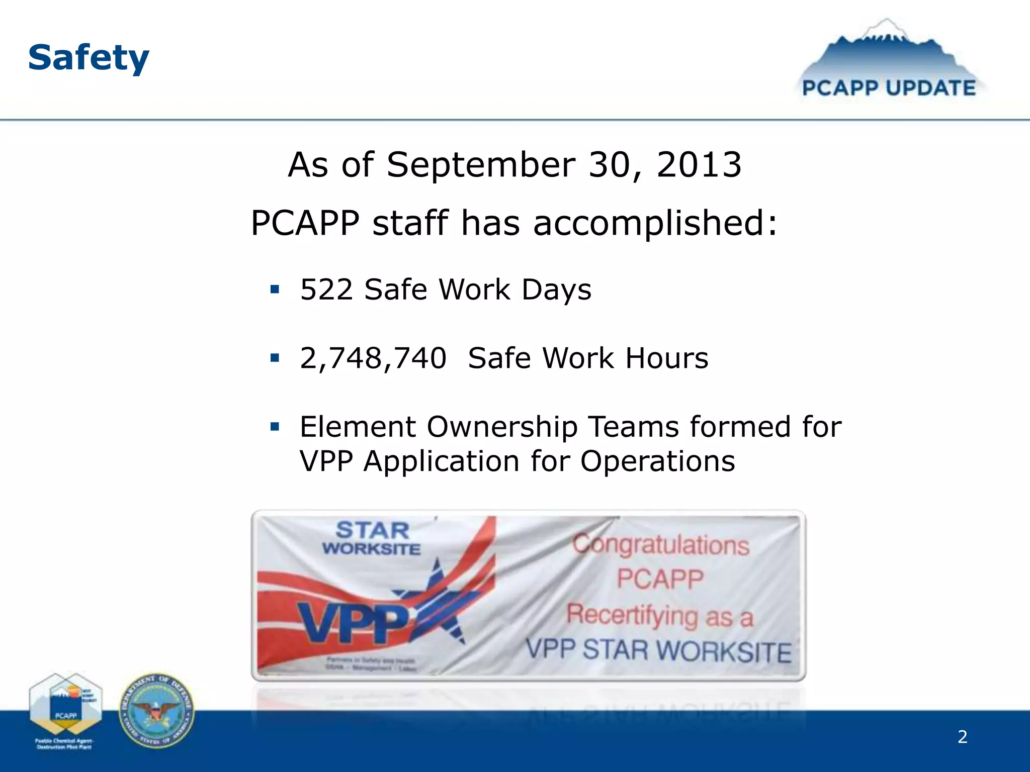 PCAPP Update 30 October 2013 | PPTX