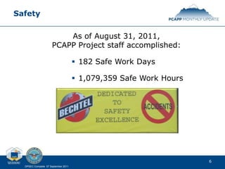 PCAPP Monthly Status Briefing - September 2011 | PPT