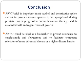 ARV7 splice variant in CRPC | PPT | Cancer | Diseases and Conditions