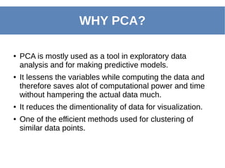 Introduction to Principle Component Analysis | ODP