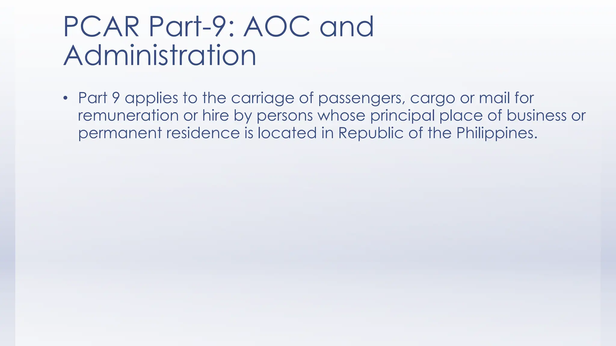Philippine Civil Aviation Rules and Regulation | PDF