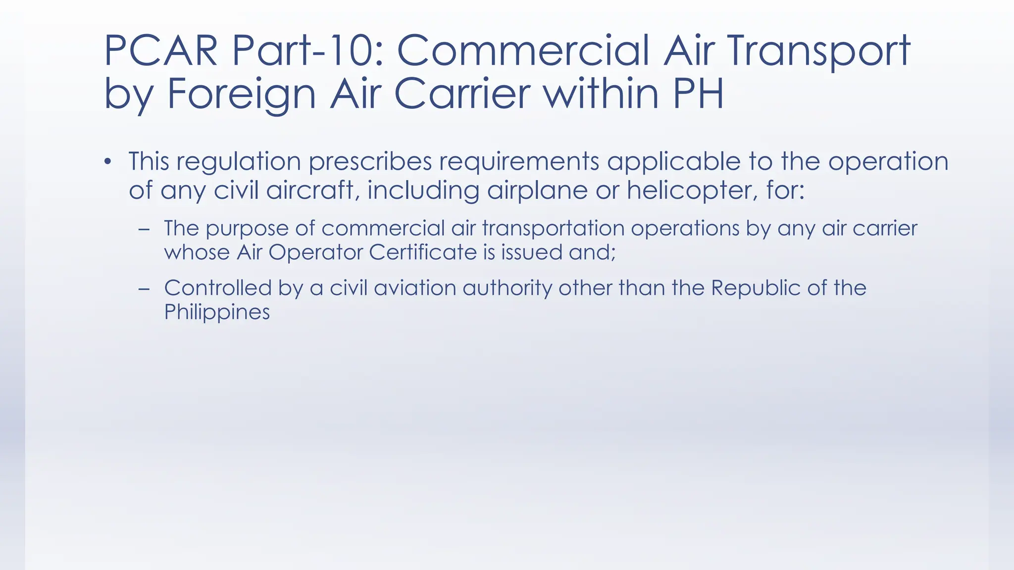 Philippine Civil Aviation Rules and Regulation | PDF