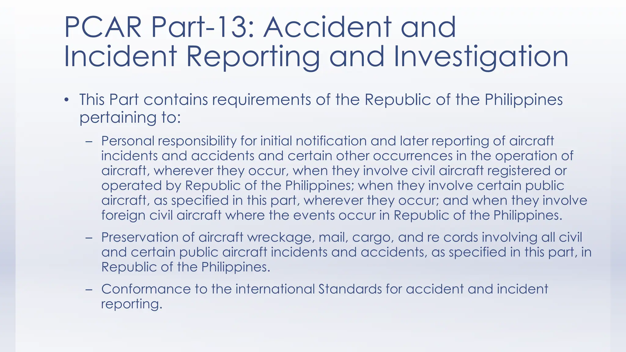 Philippine Civil Aviation Rules and Regulation | PDF