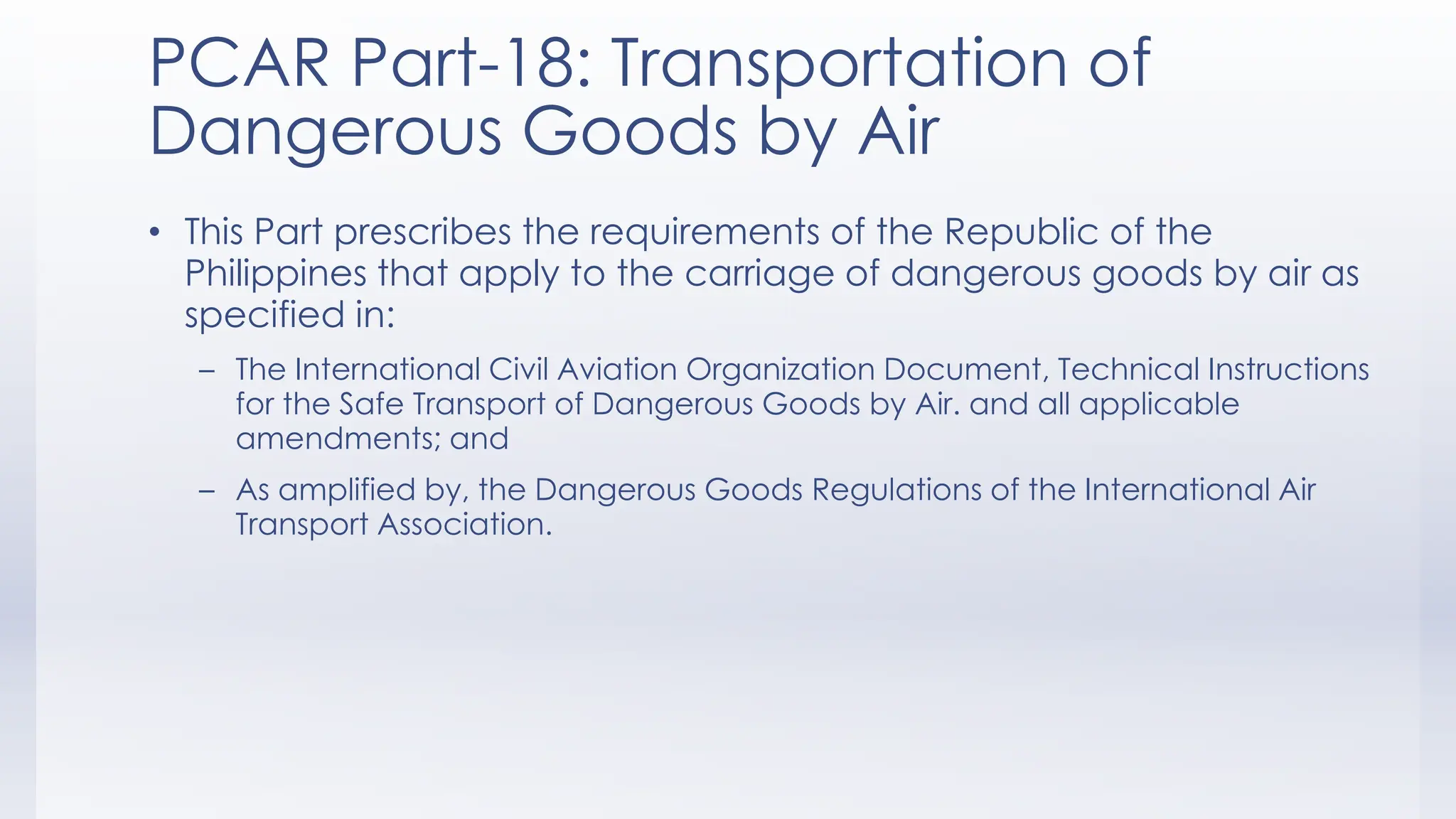 Philippine Civil Aviation Rules and Regulation | PDF