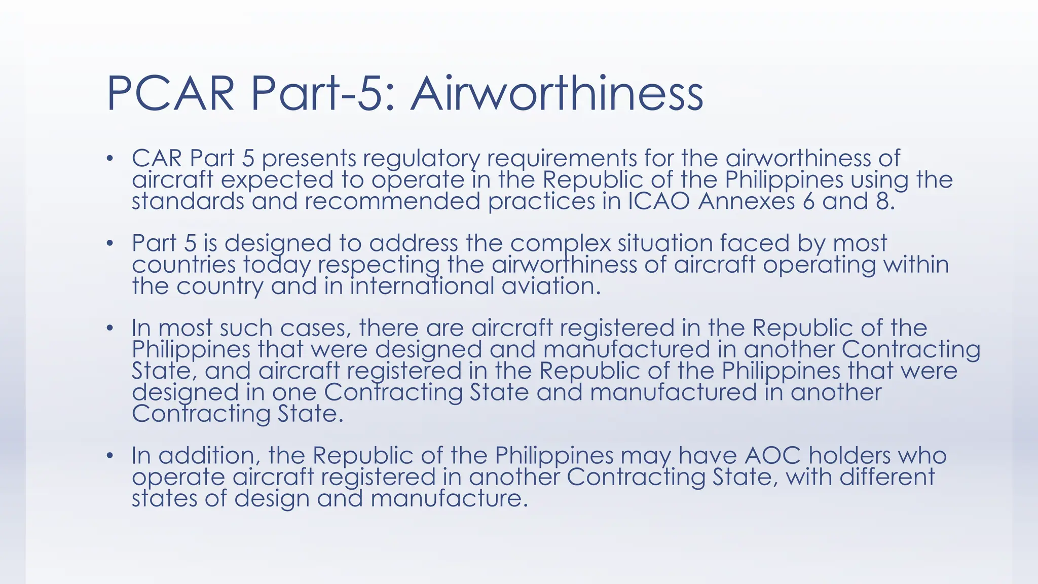 Philippine Civil Aviation Rules and Regulation | PDF