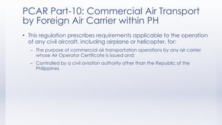 Philippine Civil Aviation Rules and Regulation | PDF