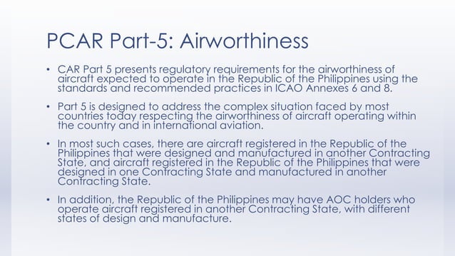 Philippine Civil Aviation Rules and Regulation | PDF