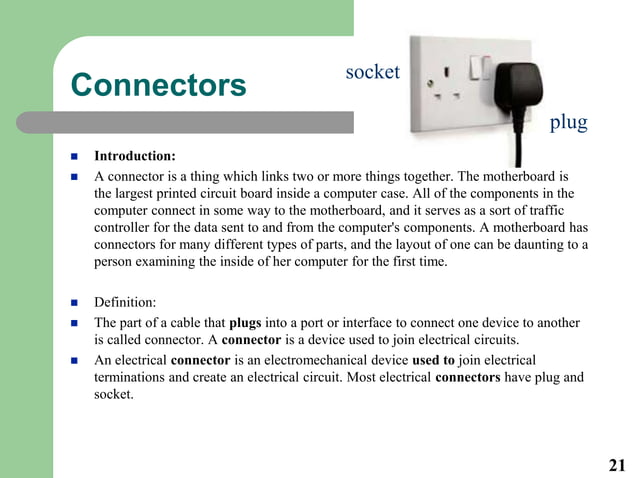 Ports and Connectors | PPT | Computer Peripherals | Computing