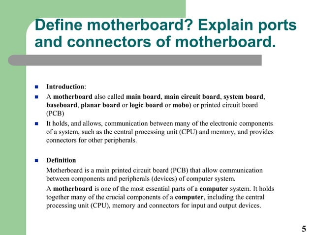 Ports and Connectors | PPT | Computer Peripherals | Computing