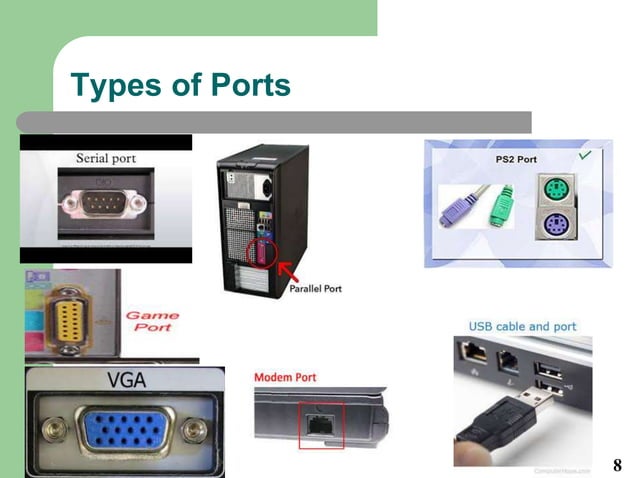 Ports and Connectors | PPT | Computer Peripherals | Computing