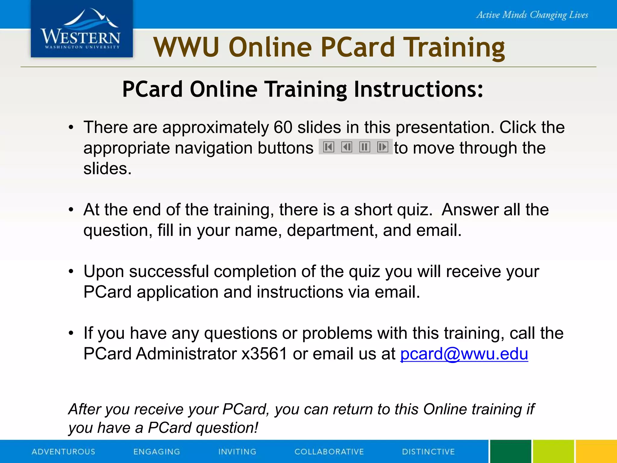 Pcard training | PPTX