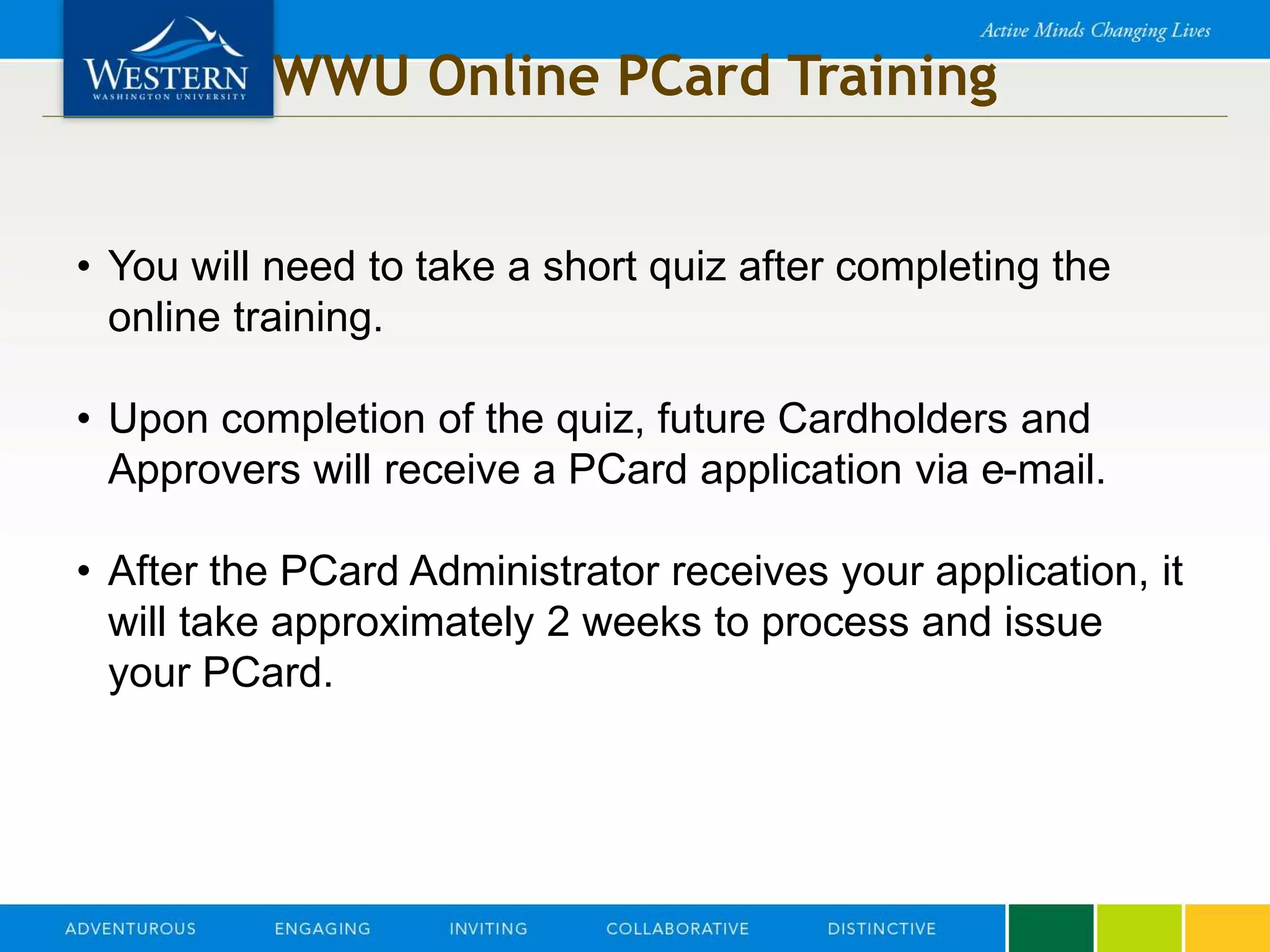 Pcard training | PPTX