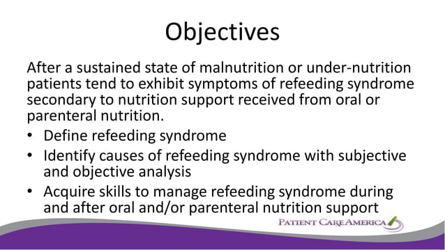Refeeding syndrome with Parenteral Nutrition in ESRD | PPTX | Endocrine ...