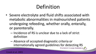 Refeeding syndrome with Parenteral Nutrition in ESRD | PPTX