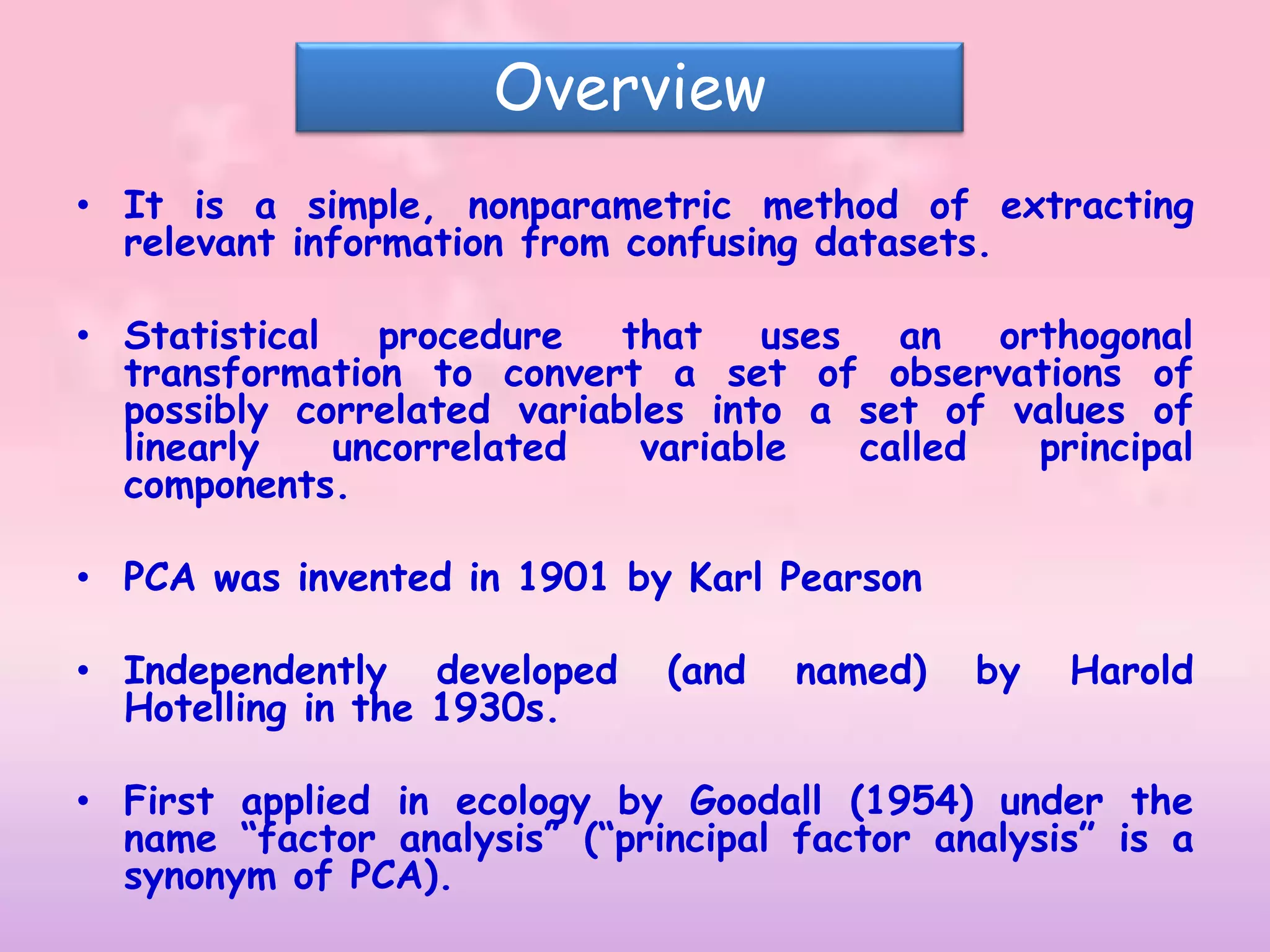 Pca analysis | PPTX