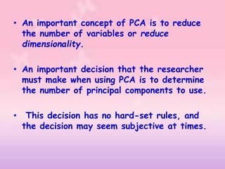 Pca analysis | PPTX