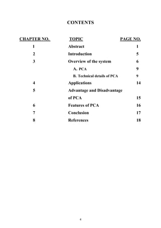 Pca seminar final report | PDF