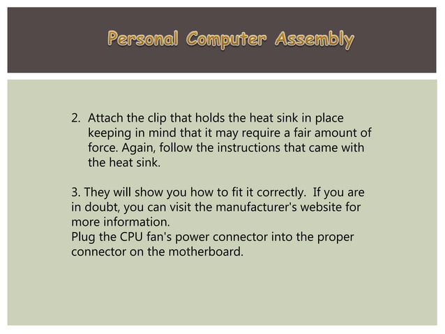 PC Assembly and Disassembly.pptx | PC Games | Video Gaming