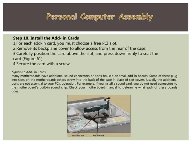 PC Assembly and Disassembly.pptx | PC Games | Video Gaming