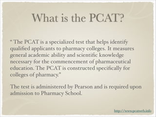 PCAT Preparation and Registration - Crack the PCAT (www.crackPCAT.com ...