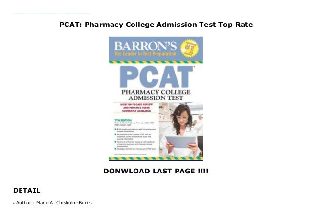 PCAT: Pharmacy College Admission Test Top Rate