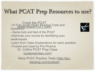PCAT Preparation and Registration - Crack the PCAT (www.crackPCAT.com ...