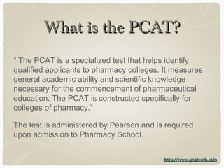 PCAT Preparation and Registration - Crack the PCAT (www.crackPCAT.com ...