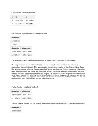 Principal Component Analysis(PCA) understanding document | PDF