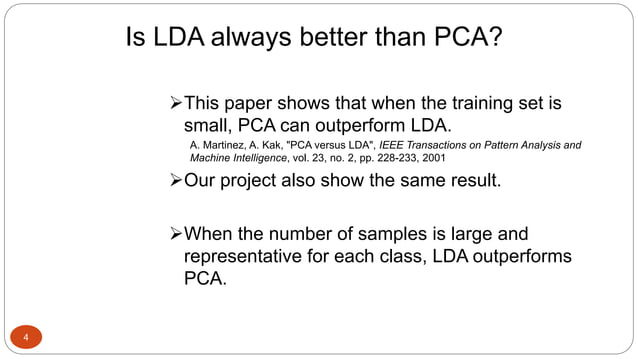 PCA vs LDA | PPTX