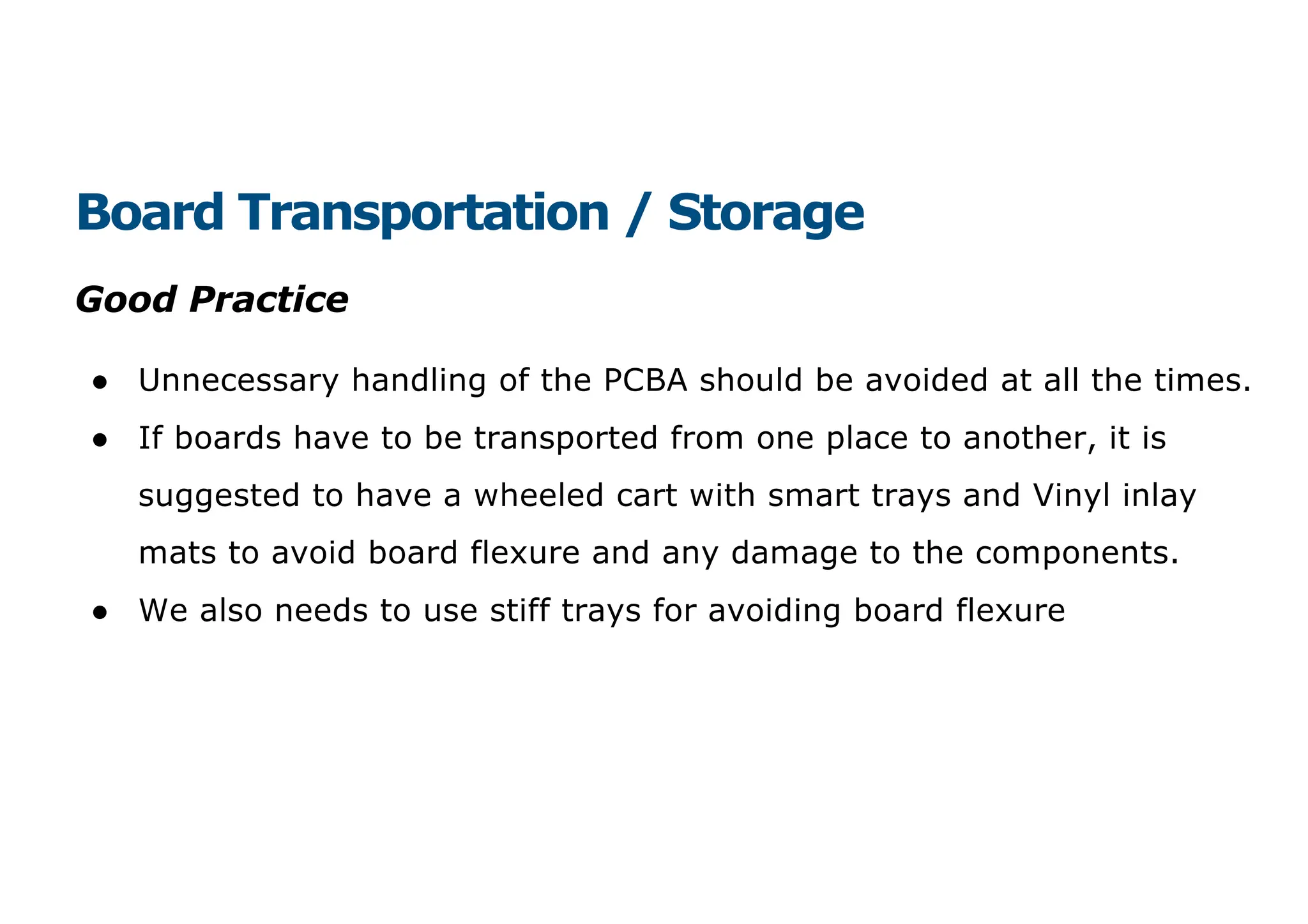 PCB Assembly Handling Good Practices Learning | PDF