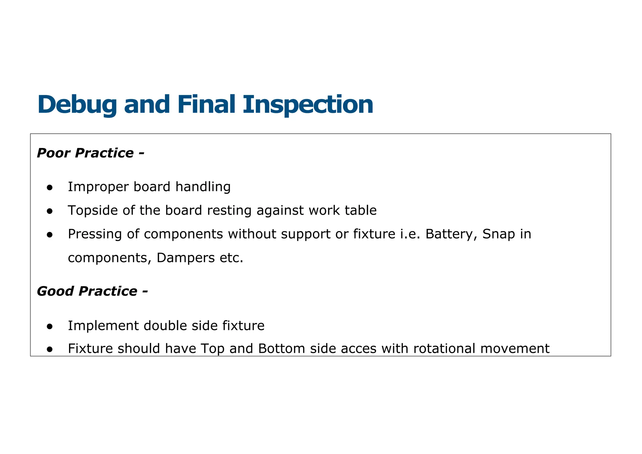 PCB Assembly Handling Good Practices Learning | PDF