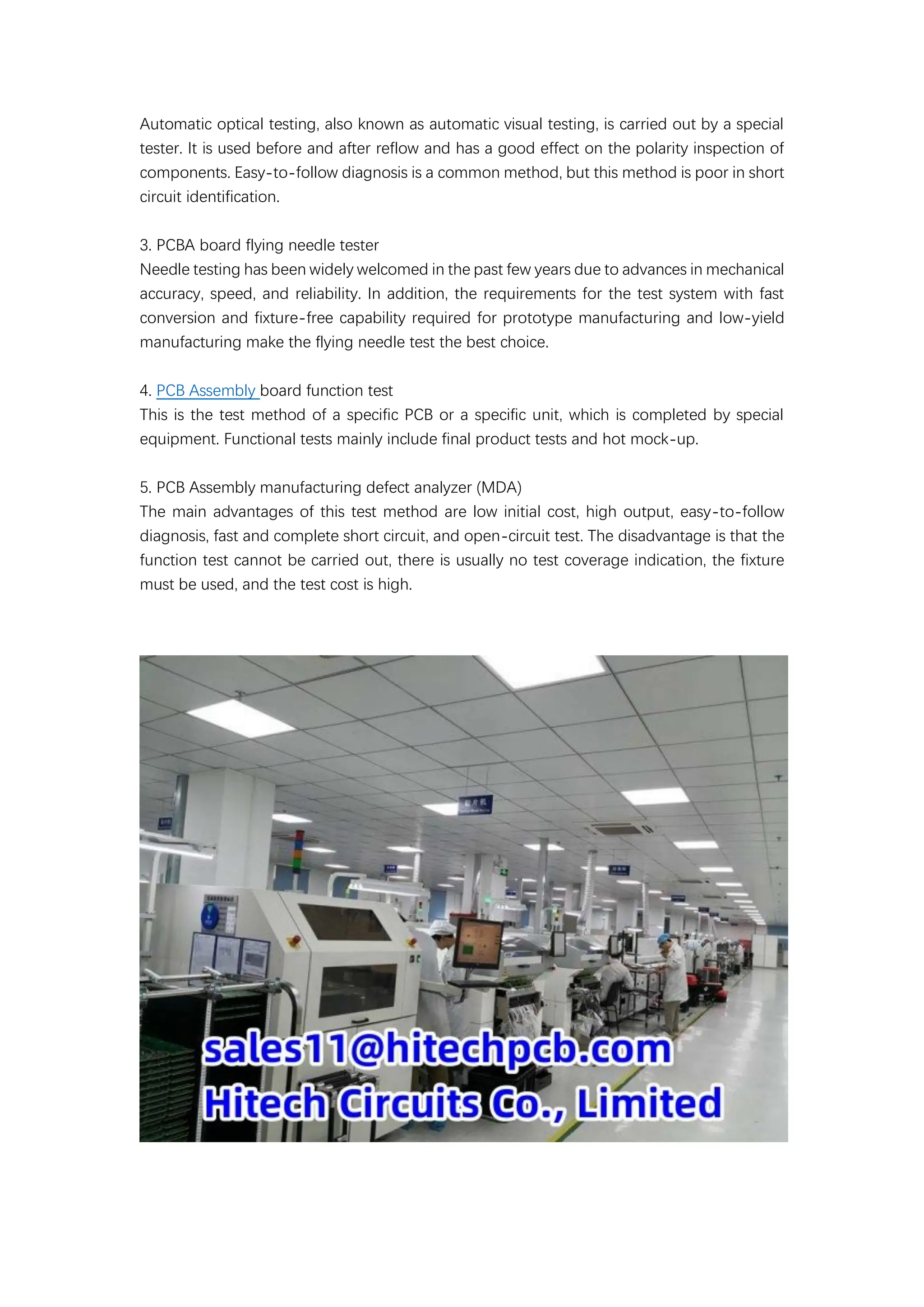 PCB Assembly Testing and Inspection, from Hitech Circuits Co., Limited.pdf