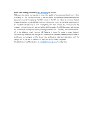 PCB Assembly Testing and Inspection, from Hitech Circuits Co., Limited.pdf