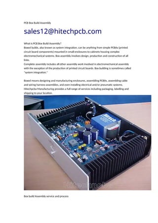 PCB Box Build Assembly Electronics assembly Manufacturer | DOCX