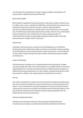 PCB Box Build Assembly Electronics assembly Manufacturer | DOCX