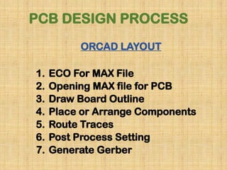 PCB DESIGN PROCESS using orcad schematic | PPTX