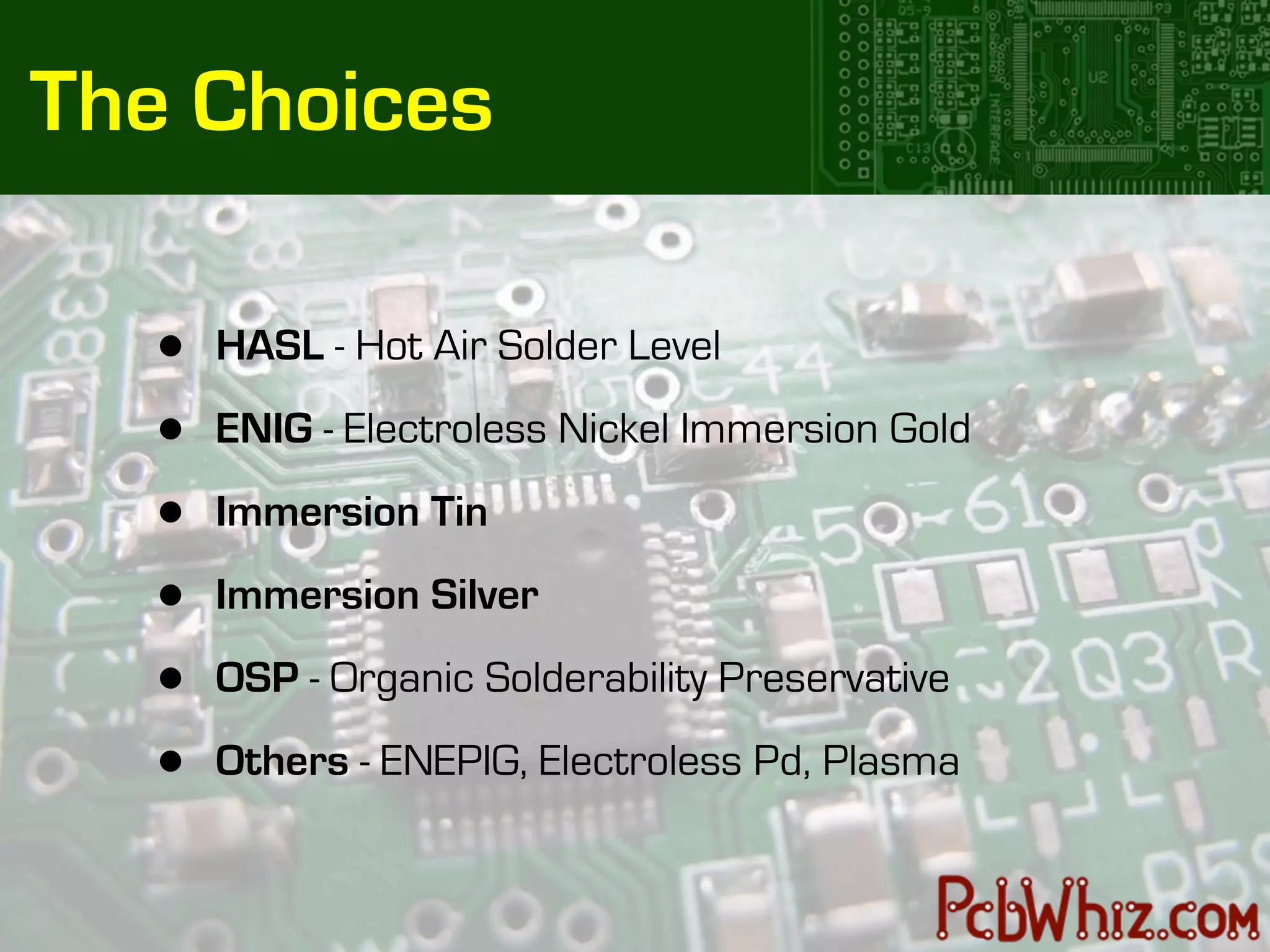 PCB Surface Finishes | PDF
