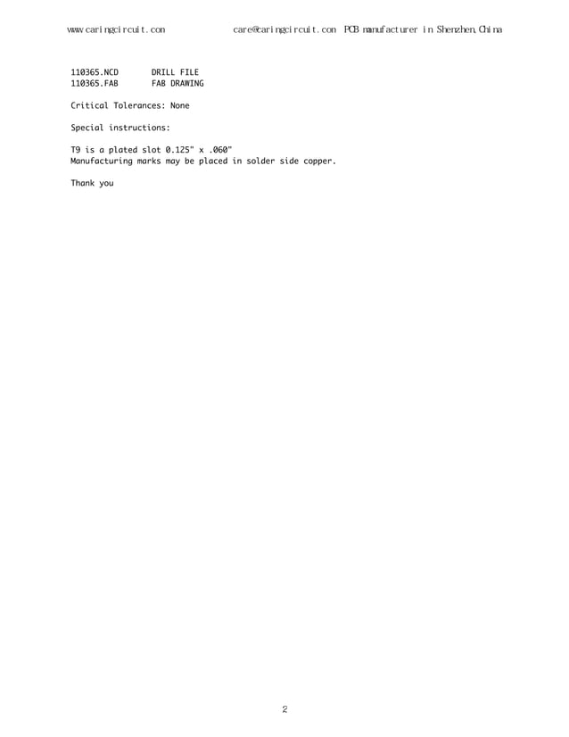 Pcb gerber files readme sample in PCB design | Caring Circuit ...