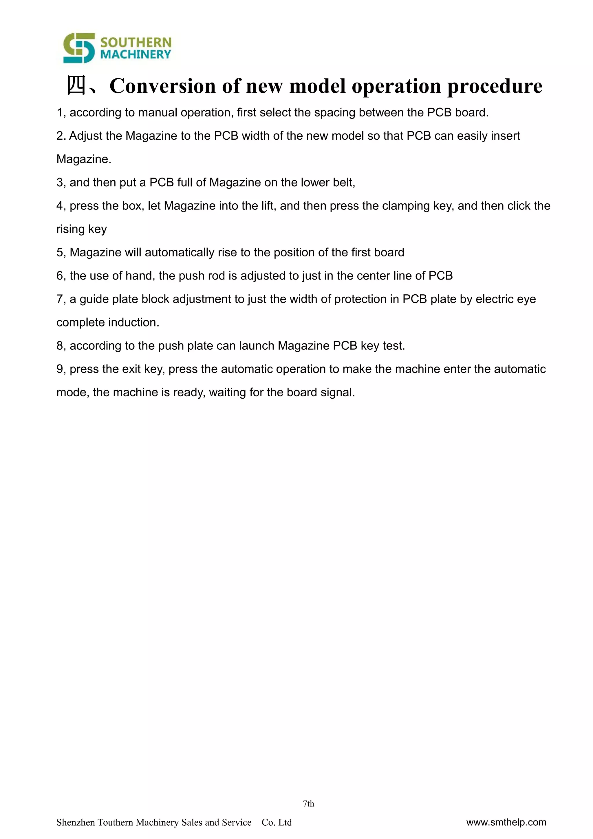 Full Automatic Pcb loader Operation manual | PDF