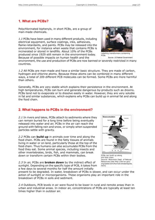 PCBs Polychlorinated biphenyls | PDF